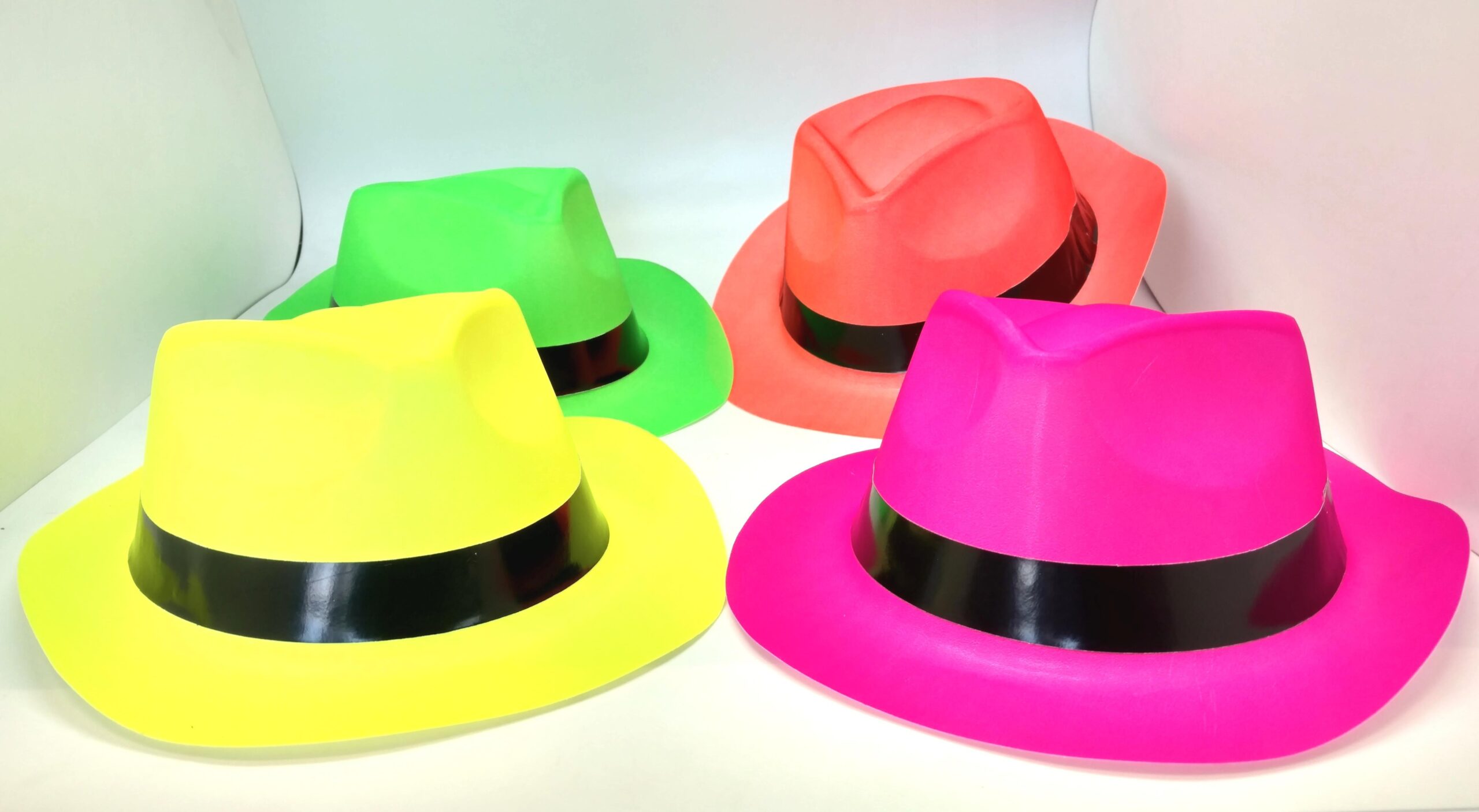 SOMB.GUAPO FLUO C/CINTA NEGRA BSA X6 | Cotillón Smile